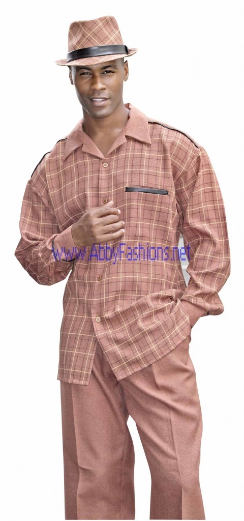 Montique Rust Walking Suit 1107 - Abby Fashions