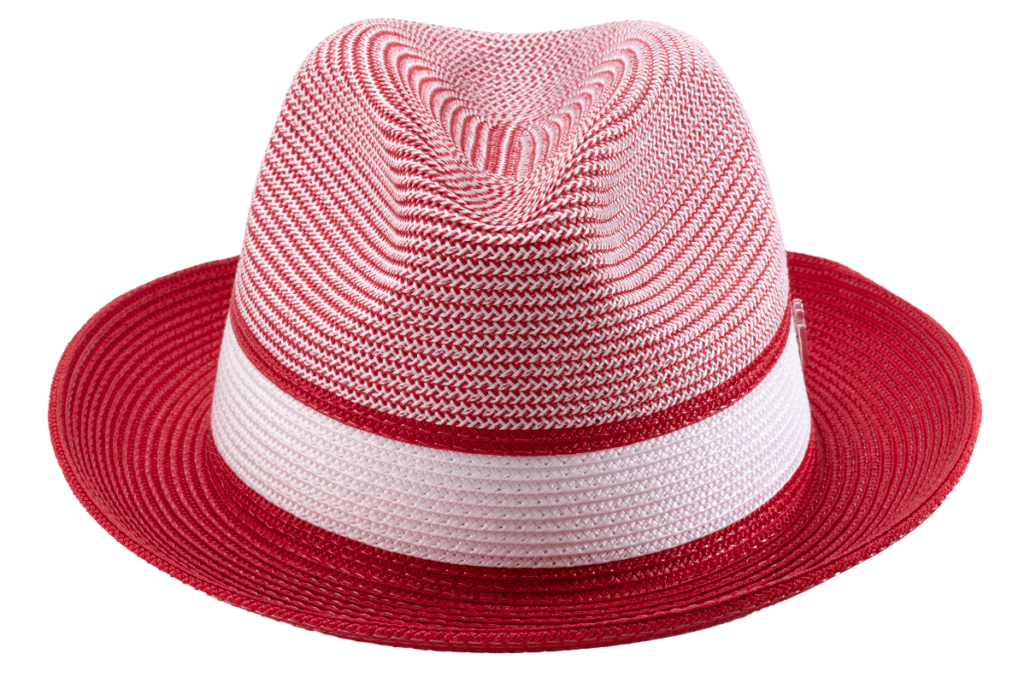 Montique H-22 Mens Straw Hat Red - Mens Hat - Abby Fashions